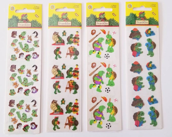 Vtg Franklin the Turtle Sandylion Sticker Strips NIP YOU CHOOSE ...