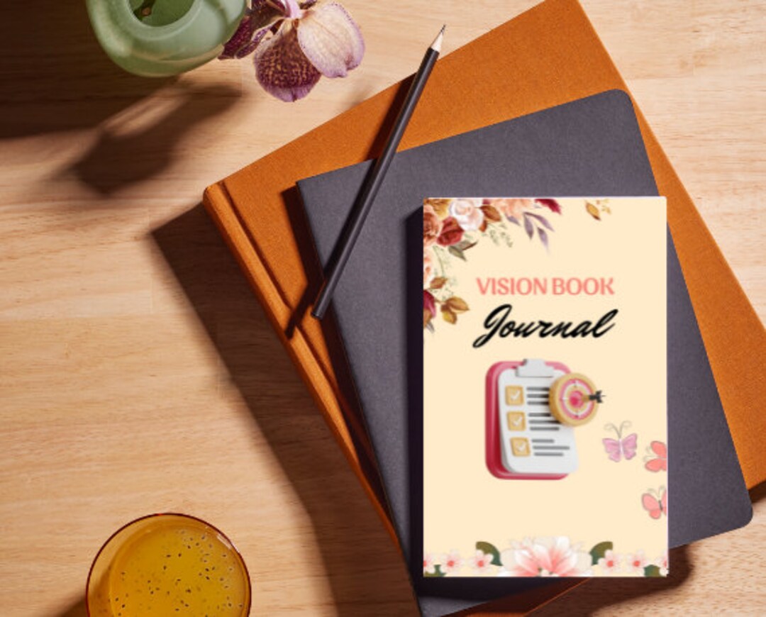Vision Book Journal - Printable Vision Board Journal, Goal Setting ...