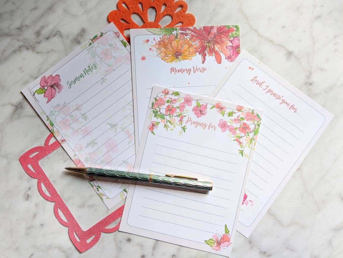 Printable Bible Journaling Cards Watercolor Prayer Cards for - Etsy