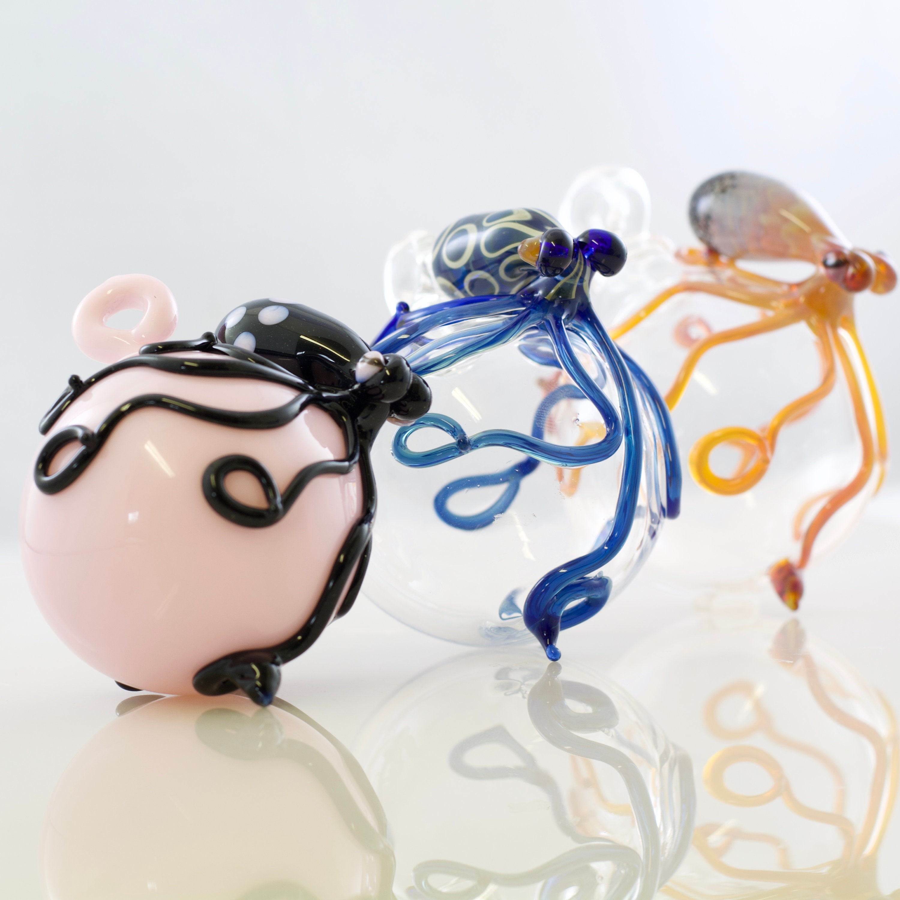 Octopus Glass Globe Ornament in Your Choice of Color