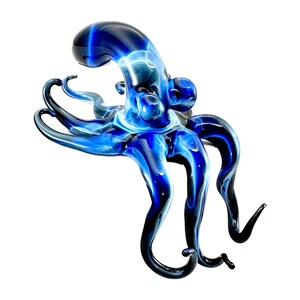 Octopus Shelf Sitter | Flamework Sculpture | Sea Life Glass Figurine ...