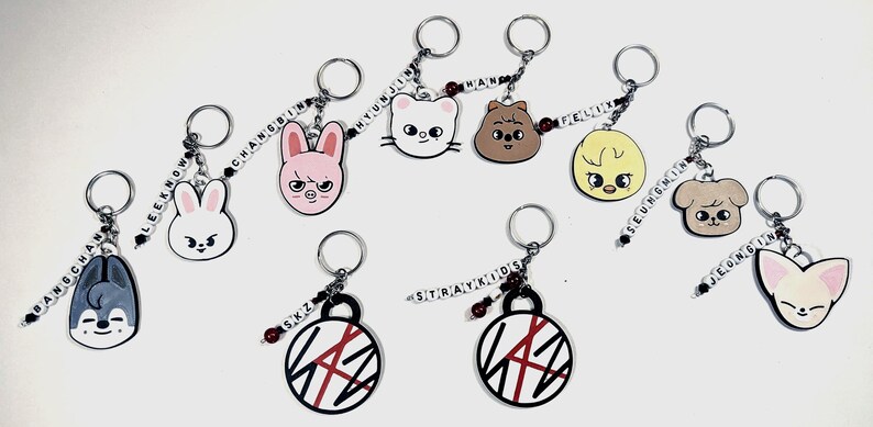Stray Kids SKZOO Keychain Set: 10-pack Handmade K-pop Charms - Etsy