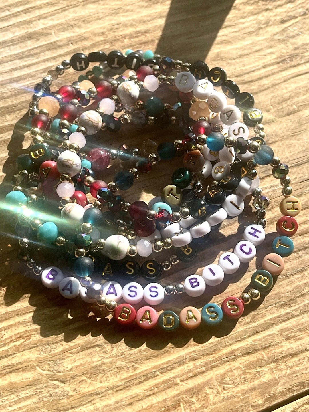 BADASS BITCH Bracelets, Cursy Bracelets for Bad Bitches, Bad Bitch ...