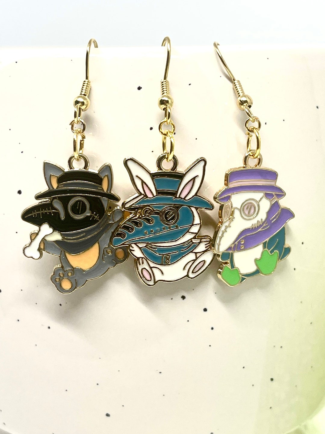 CUTE PLAGUE DOCTOR Earrings, Gifts for Her, Gothic Jewelry, Plague ...