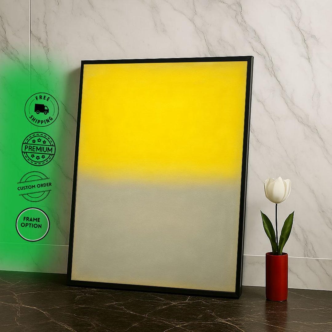 Mark Rothko Yellow and Gray Canvas Iconic Color Field Painting ...