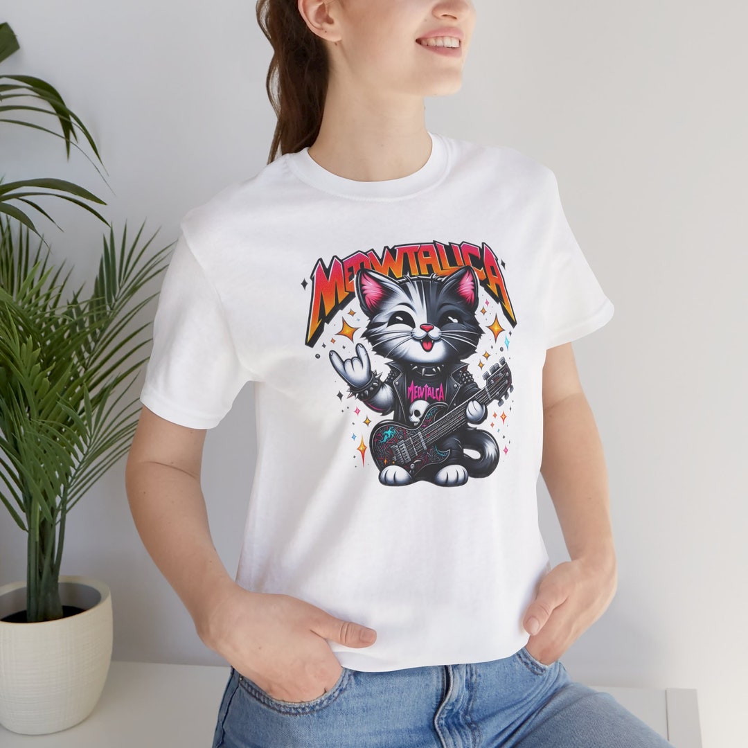 Metallica Meow Meowtallica T-shirt Gift for Fans Summer Shirt Tee %50 ...