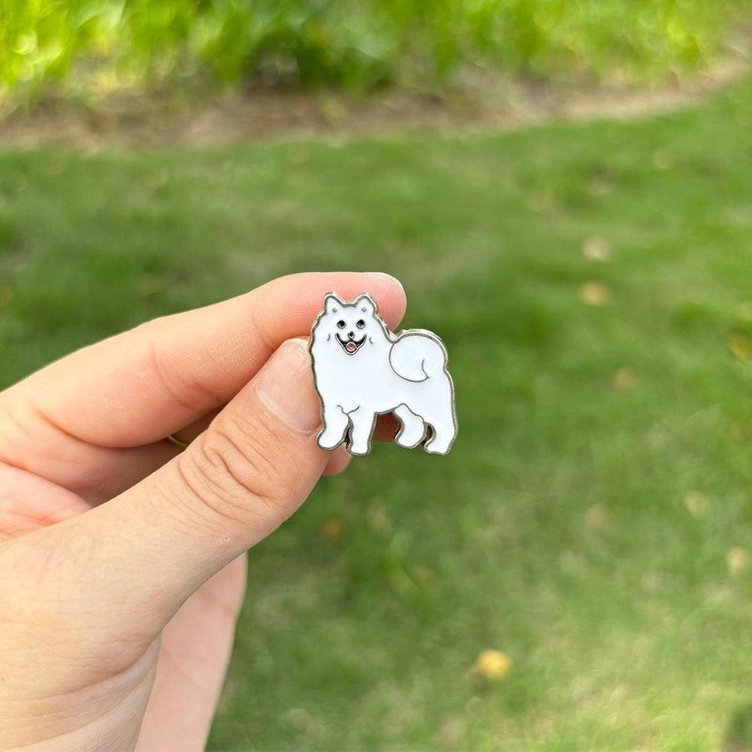Samoyed Dog Hard Enamel Pin, Cute Samoyed Brooch for Dog Lovers, Funny ...