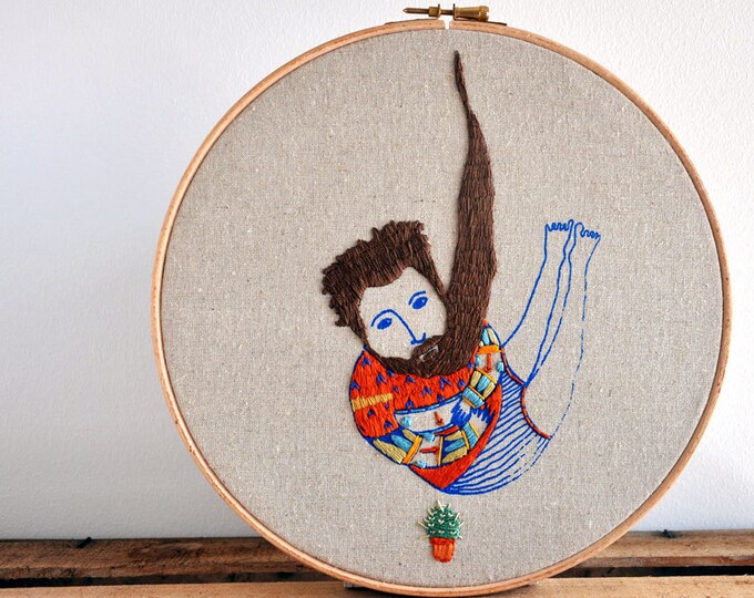 Ouch Falling in Cactus II Original Mixed Media Artwork - Etsy