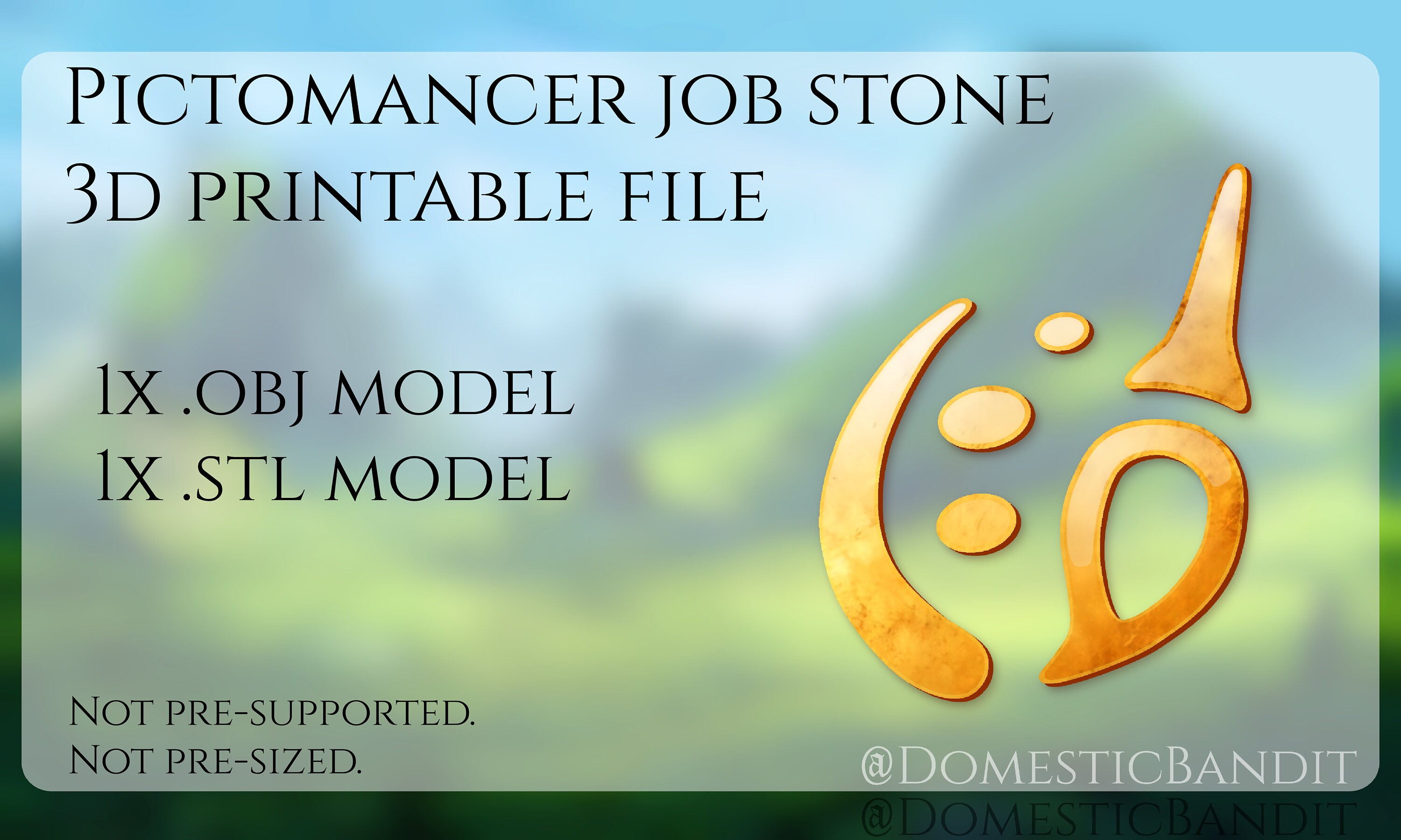 Pictomancer Job Stone FFXIV 3D Printable | Digital File - Etsy