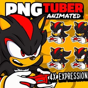 Shadow the Hedgehog PNG Tuber Model: Animated Furry Avatar With 4 ...