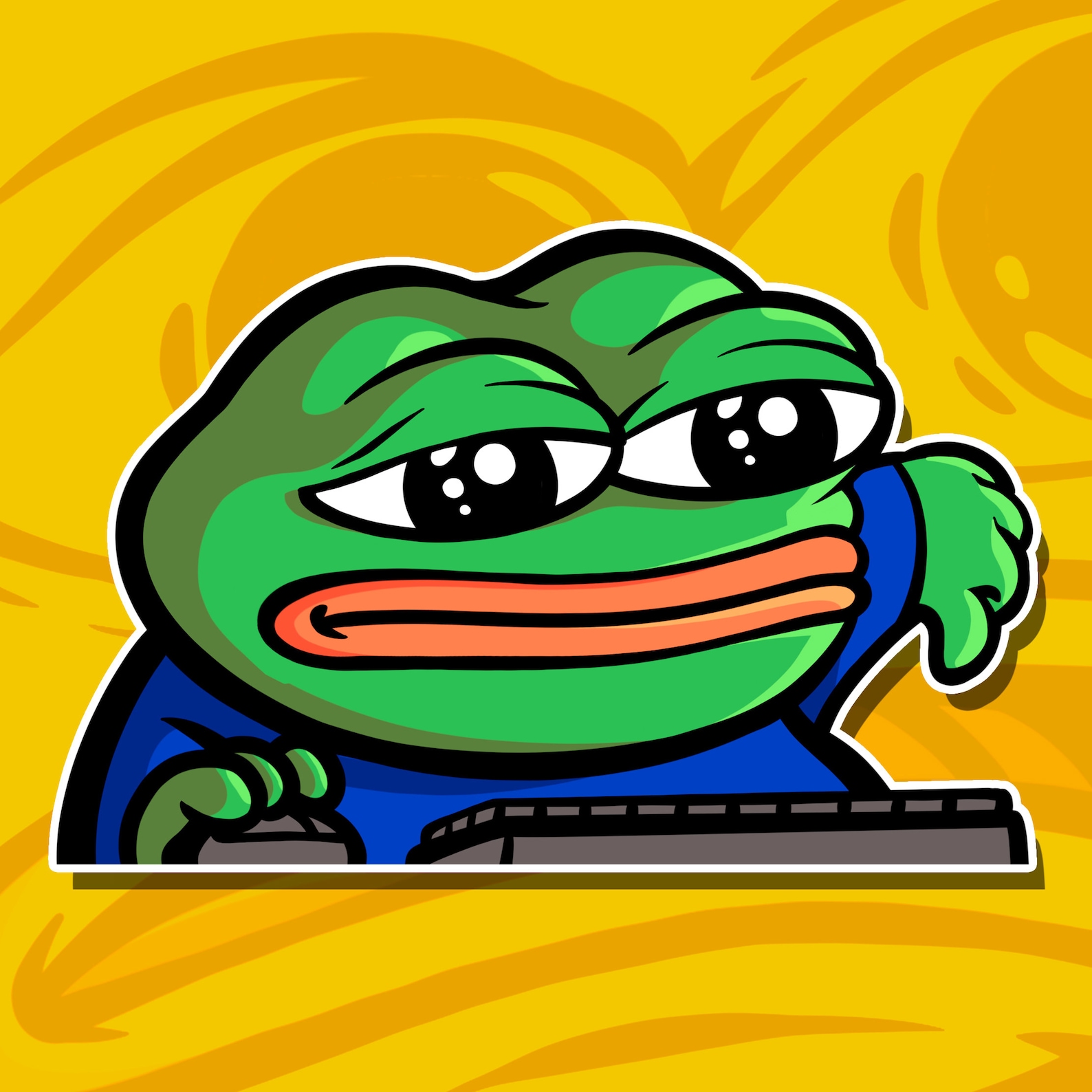 Cute PEPE FROG Pngtuber Model With 6 Expressions (animated) - Etsy