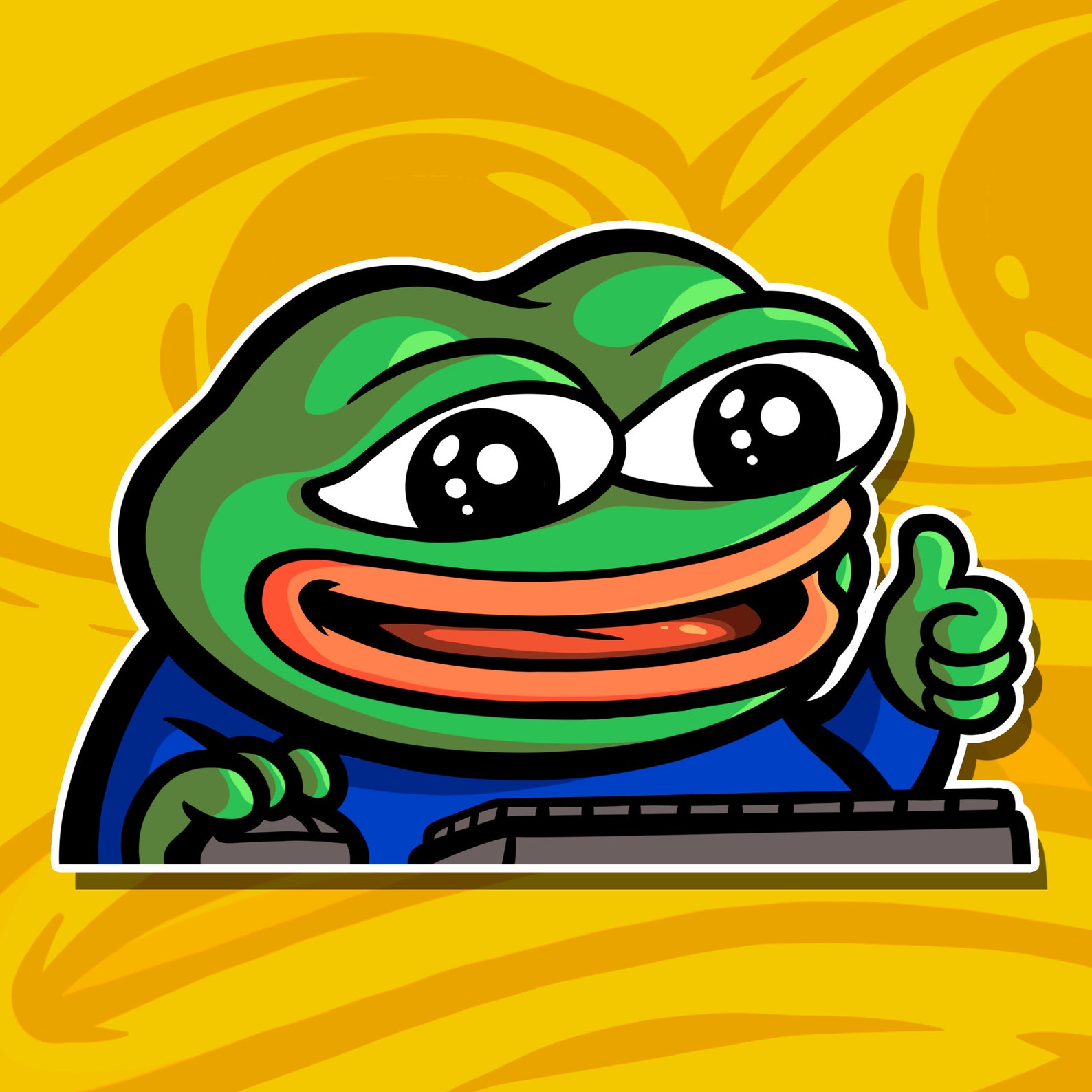 Cute PEPE FROG Pngtuber Model With 6 Expressions (animated) - Etsy
