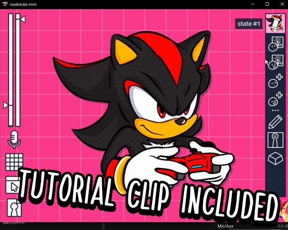 Shadow the Hedgehog PNG Tuber Model: Animated Furry Avatar With 4 ...