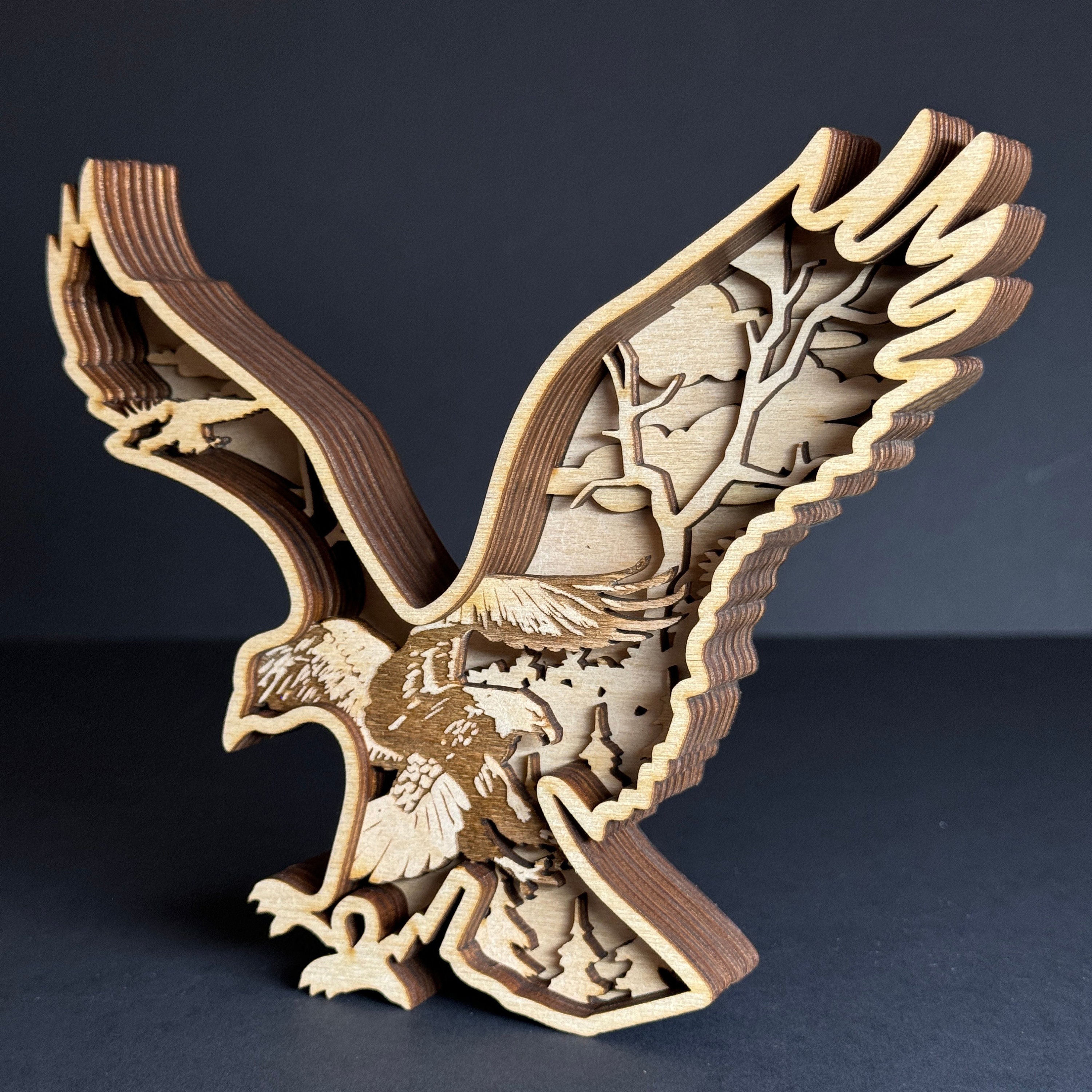 Eagle SVG, Eagle Multilayered, Laser Cut Files 7 Layers - Etsy