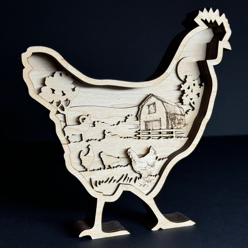 Chicken Multilayer SVG/ Chicken Cut File/ 3D Layer/ Plywood Cutting ...