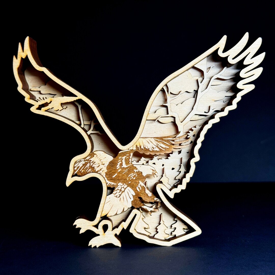 Eagle SVG, Eagle Multilayered, Laser Cut Files 7 Layers - Etsy