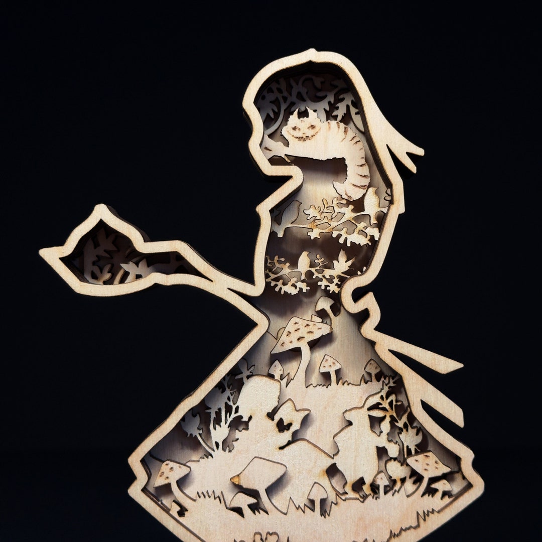Alice in Wonderland SVG, Laser Cut File, Alice Cut File/ 3D Layer ...