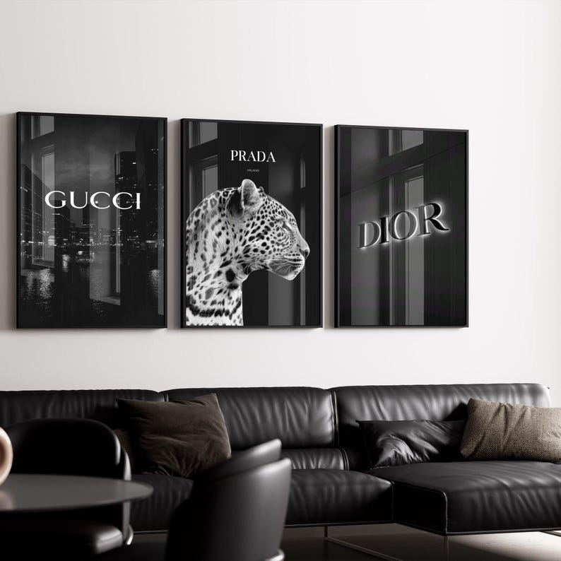 Set of 3 Luxury Fashion Print, Luxury Fashion Posters, Designer Wall ...