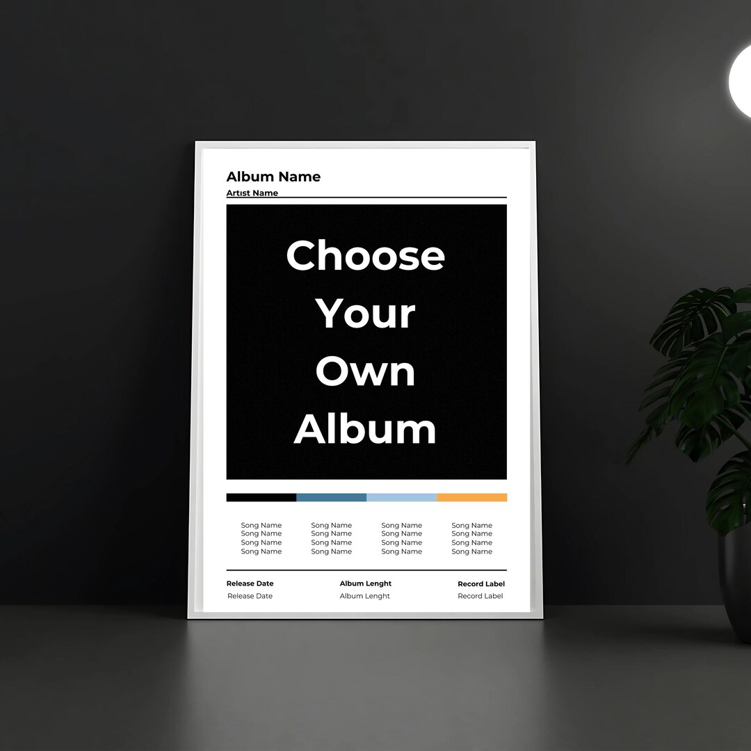 Choose Your Own Album Poster | Custom Album Poster White Digital Poster ...