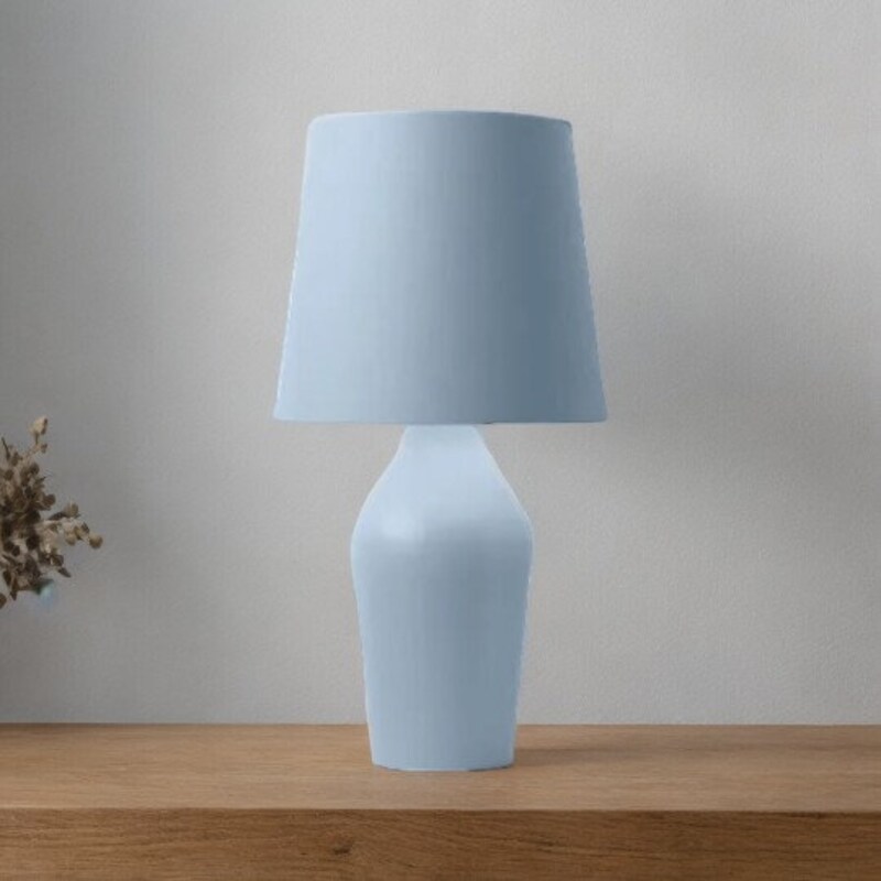 Blue Ceramic Lamp - Etsy UK