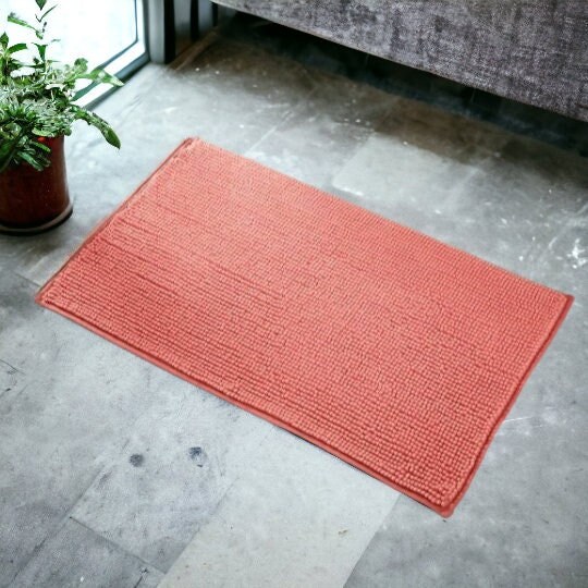 Coral Bath Rug Sets Etsy Ireland