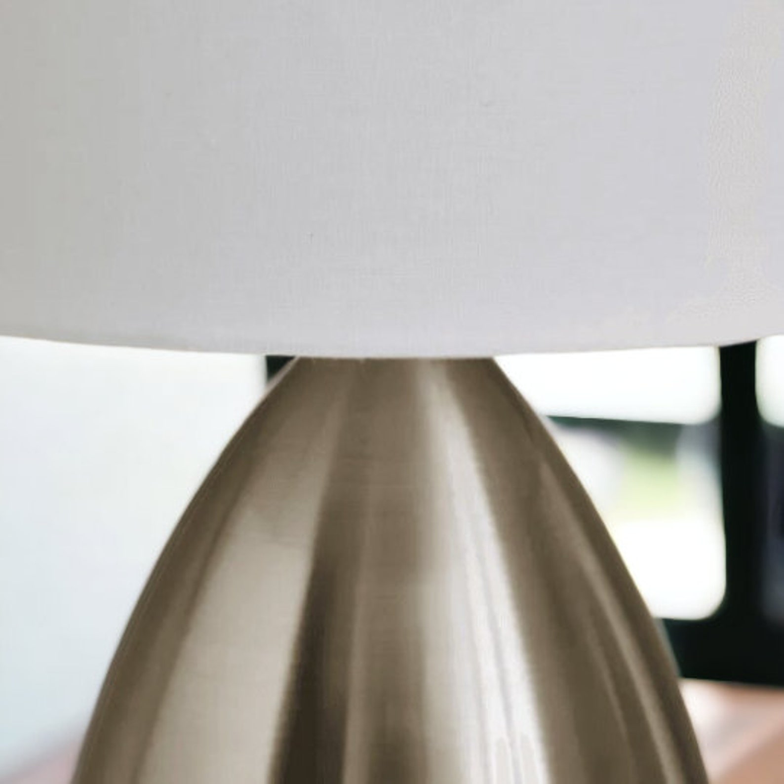 Silver 3 Stage Touch Table Lamp With White Shade - Etsy