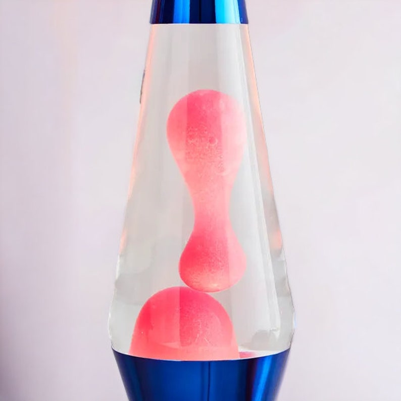 Retro Blue & Pink Lava Lamp - Etsy