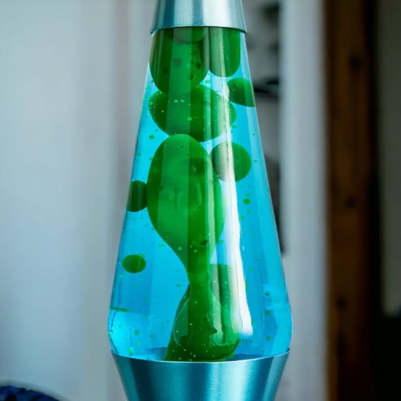 Retro Blue & Green Lava Lamp - Etsy