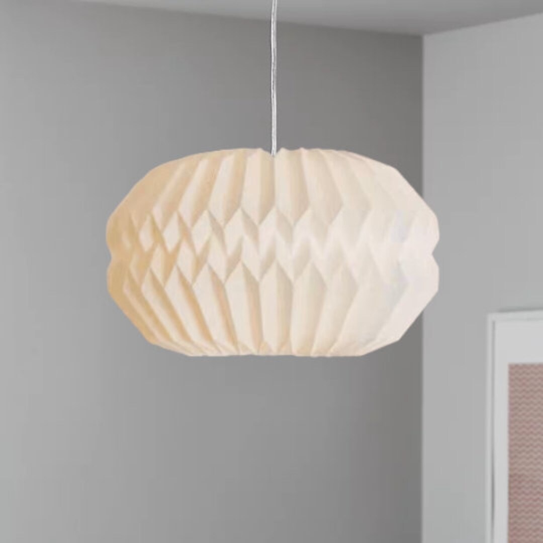 White Paper Origami Pendant Light Shade 40cm - Etsy
