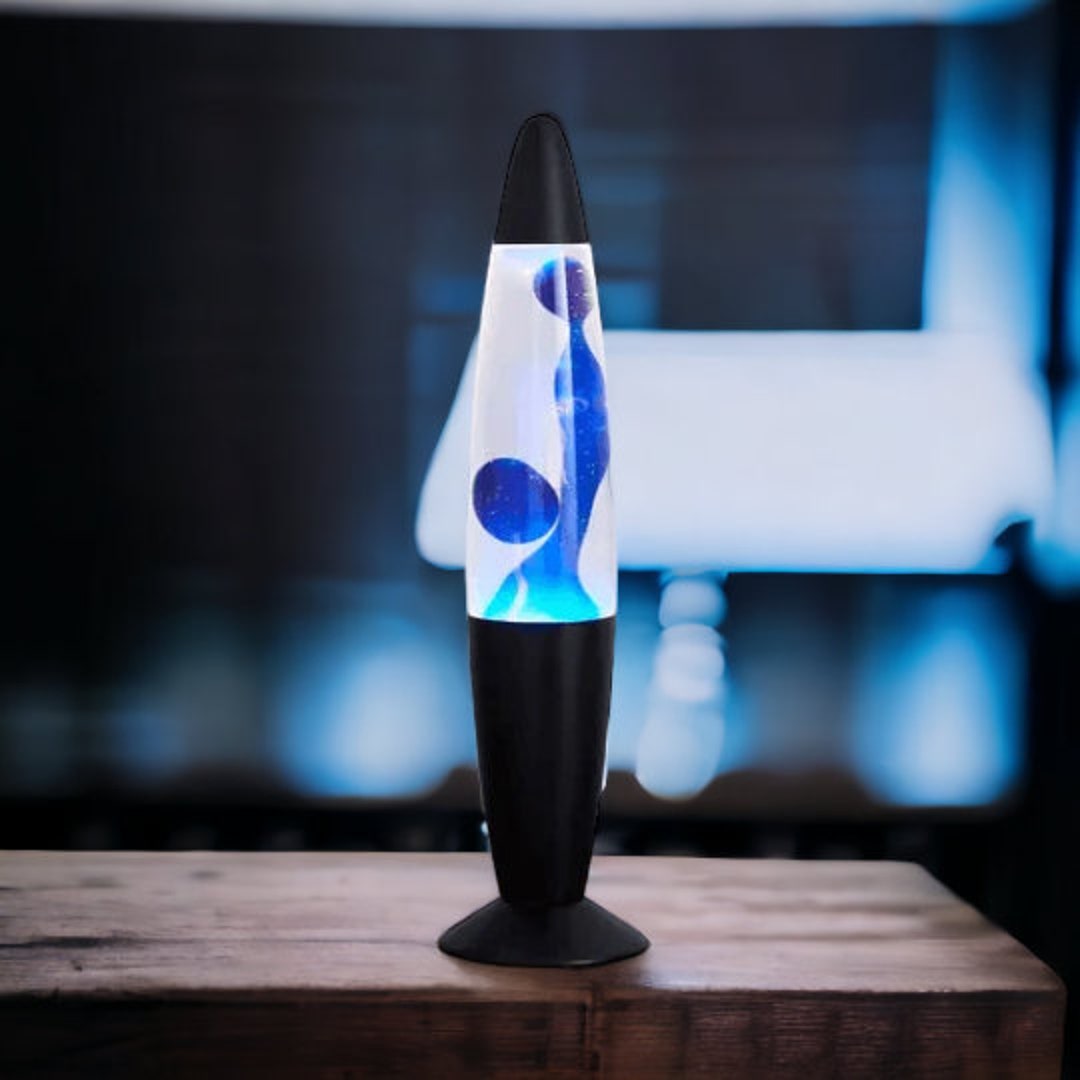 Black & Blue Retro Style Lava Lamp - Etsy