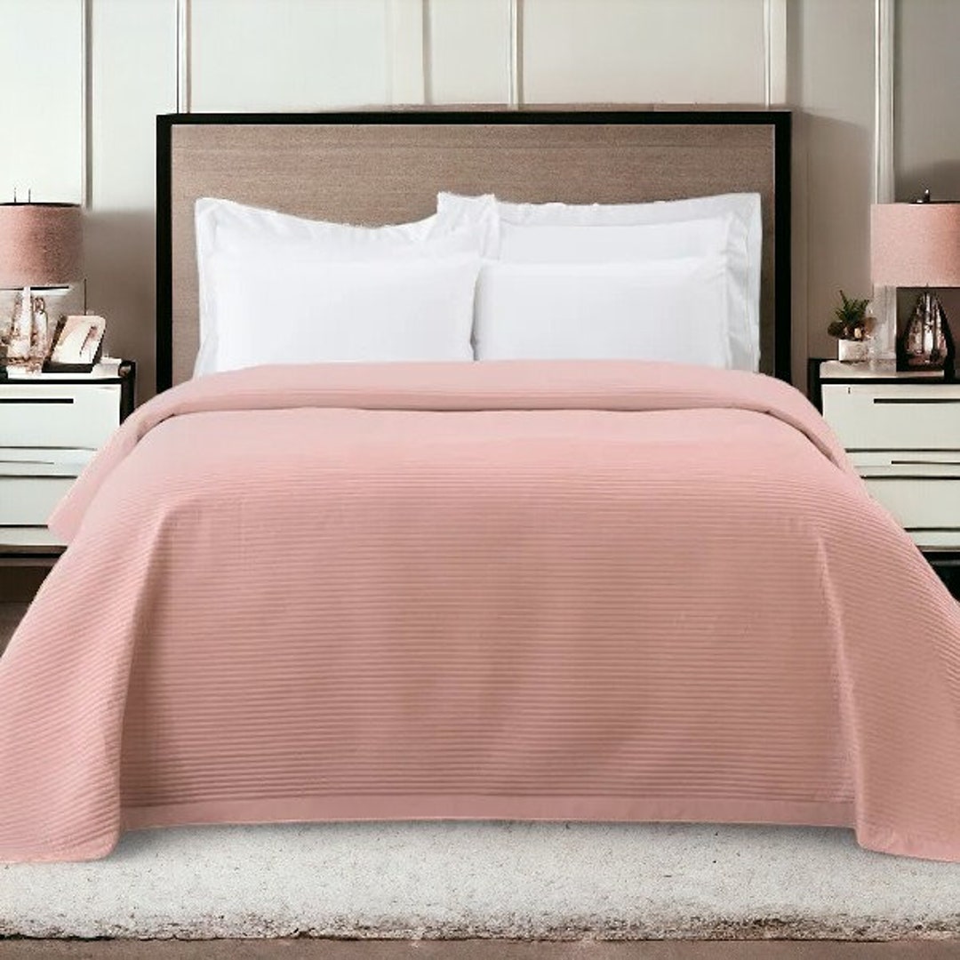Blush Pink Super Soft Pinsonic Bedspread - Etsy