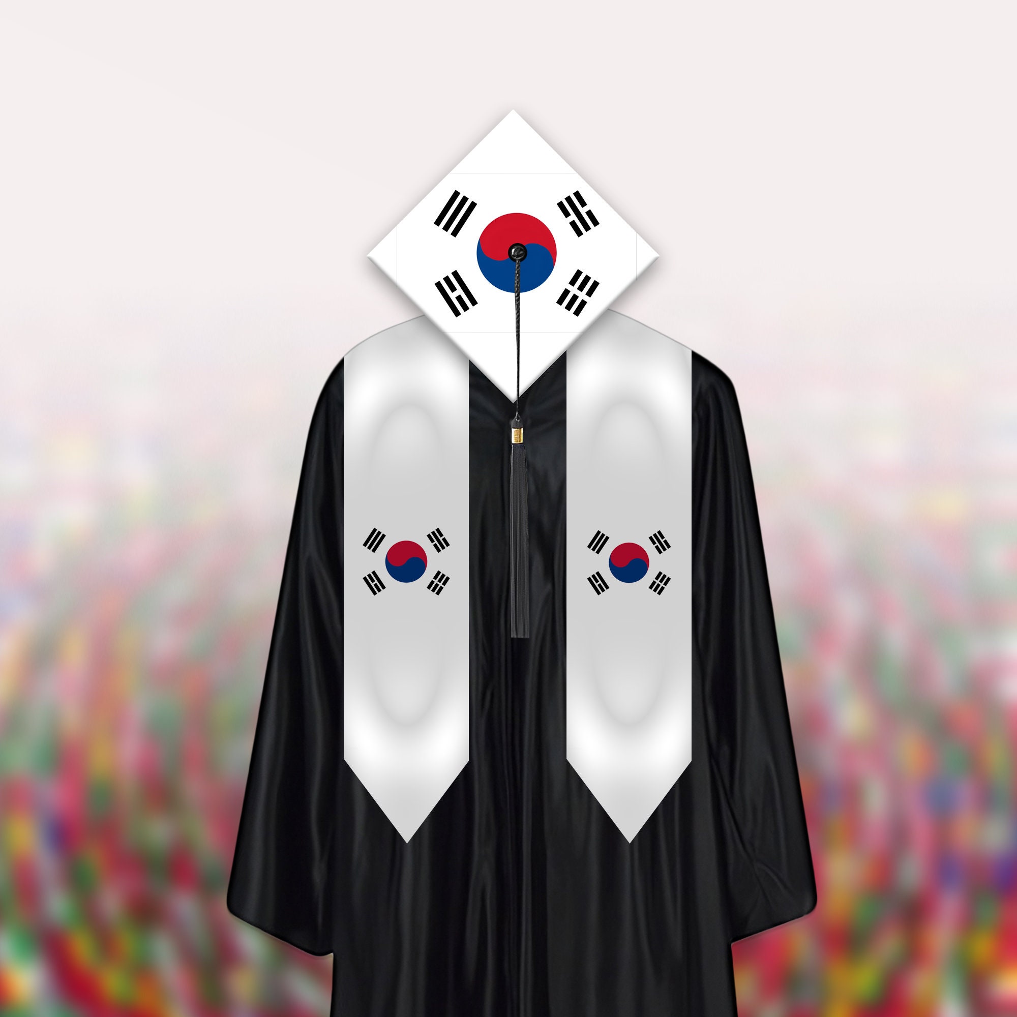 Korea Personalized Graduation Stole - Add Your Own Text and Images ...
