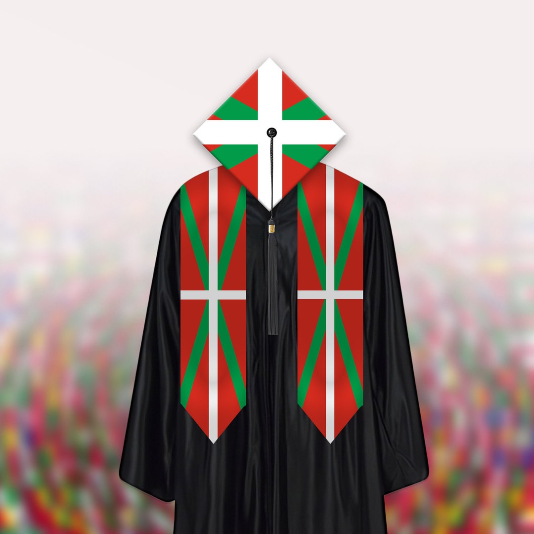 Basque Personalized Graduation Stole - Add Your Own Text and Images ...