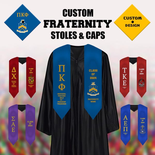 Greek Graduation Stole - Etsy