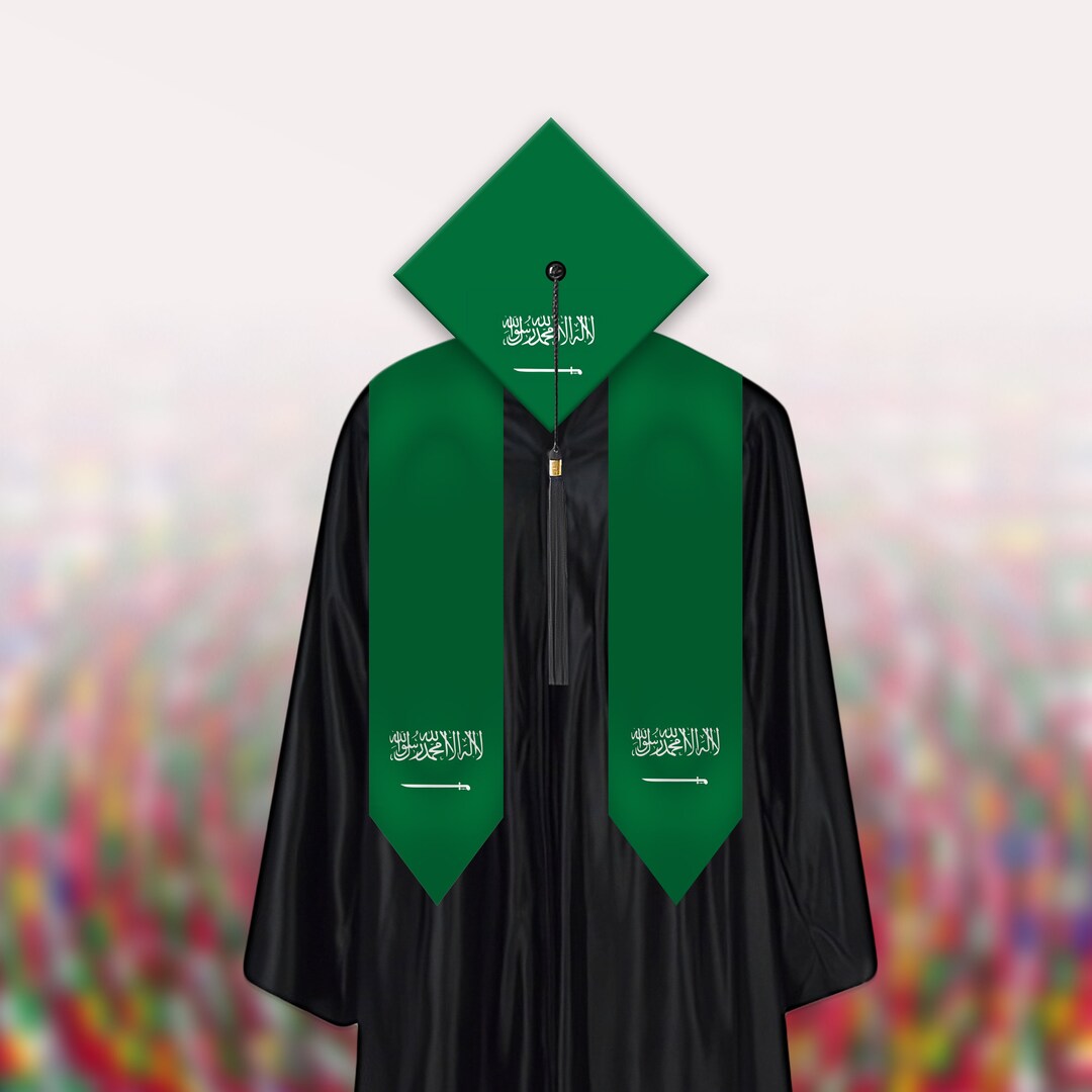 Saudi Arabia Personalized Graduation Stole - Add Your Own Text and ...