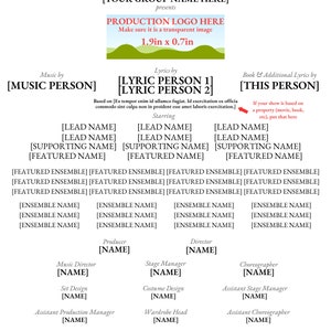 Professional Playbill Template - Etsy