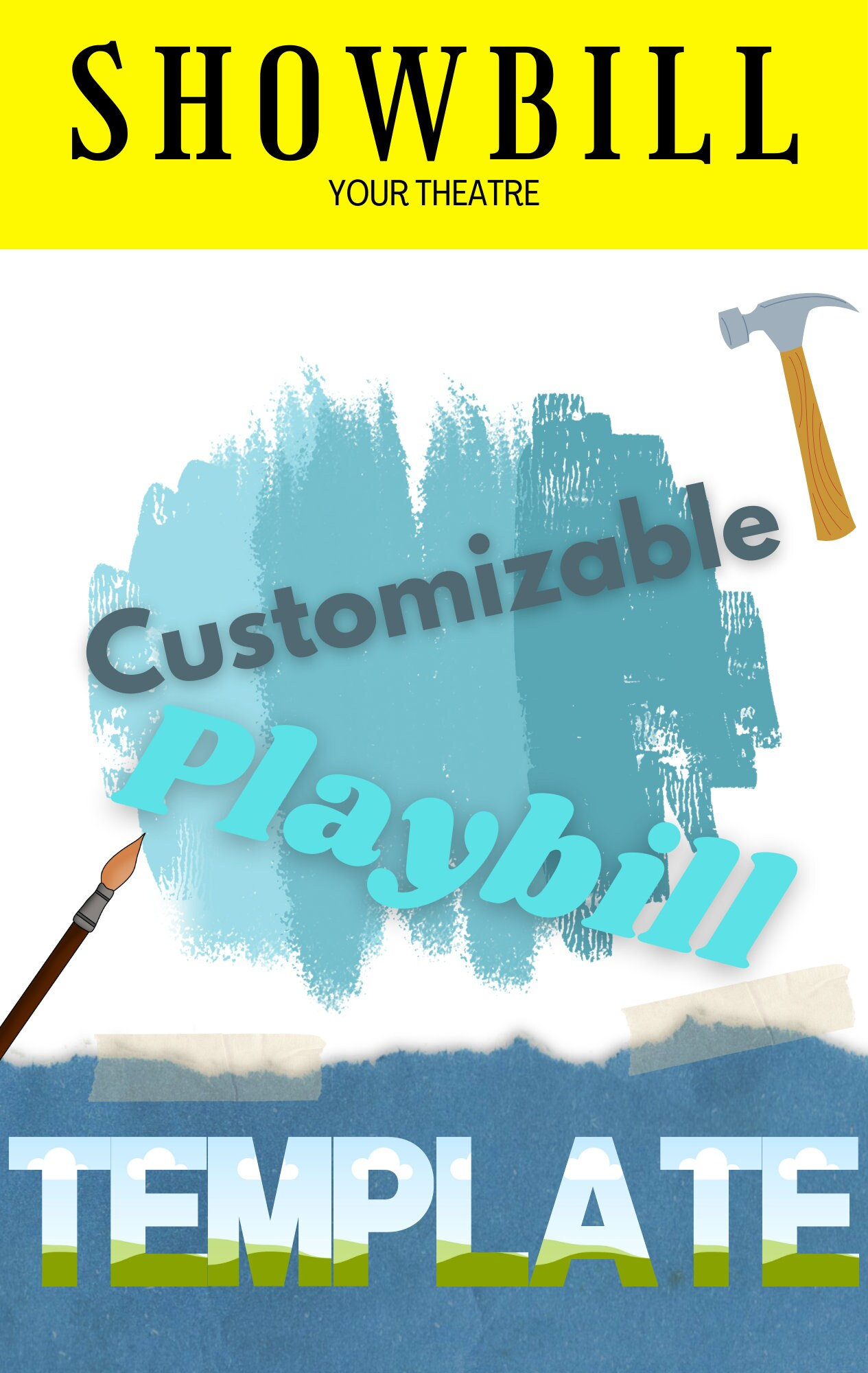 Professional Playbill Template - Etsy