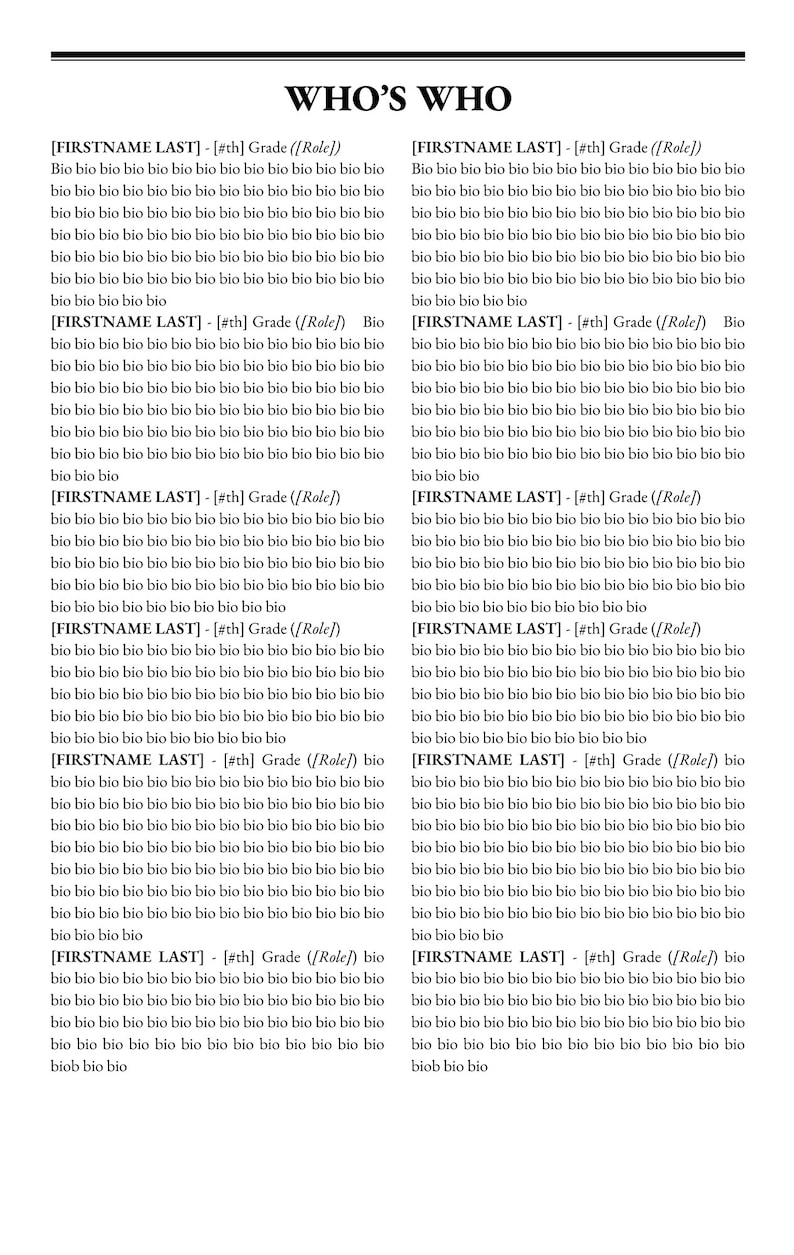 Professional Playbill Template - Etsy