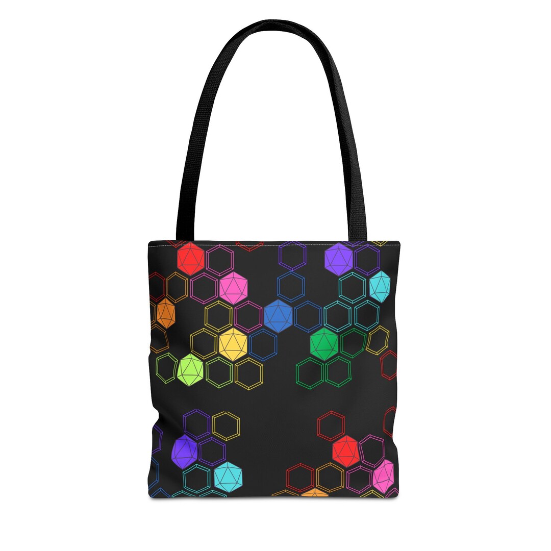 Rainbow Dice Version 2 Dnd Gamer Nerdy Fun Pattern Tote Bag - Etsy