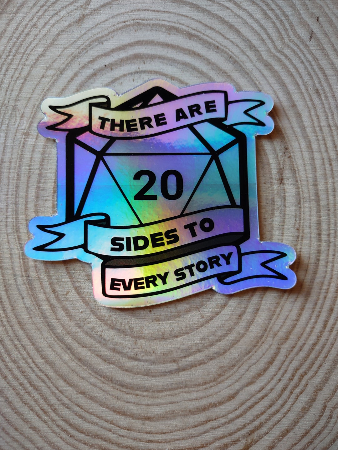 Dnd Dice Sticker 20 Sides to Every Story - Etsy