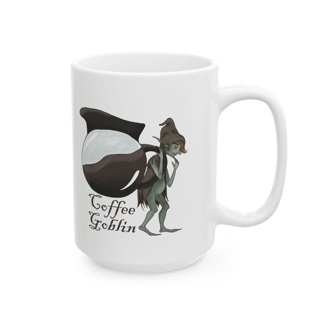Coffee Goblin Cottagecore Original Art Ceramic Mug - 15oz - Etsy