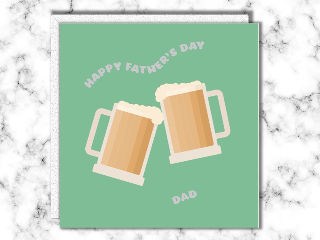 Father's Day Card Beers Happy Father's Day Card Father's Day Gift ...