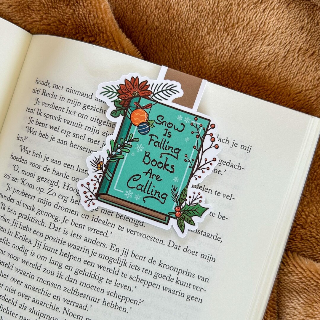 Snow is Falling, Books Are Calling Magnetic Booknook Bookmark - Paper ...
