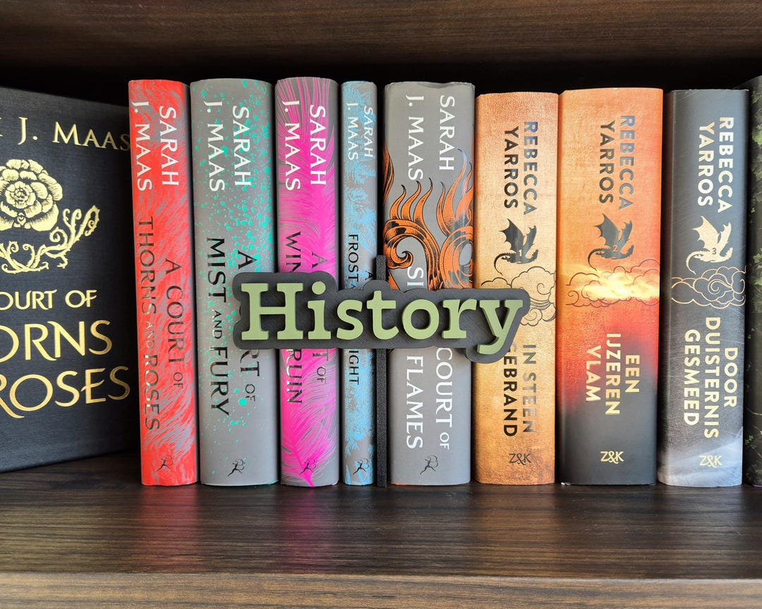 History Books Bookshelf Peek Out Sign - Bookshelf Decoration - Library ...
