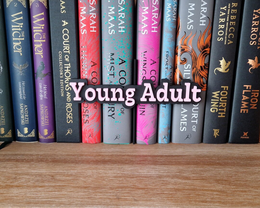 Young Adult Bookshelf Peek Out Sign - Bookshelf Decoration - Library ...