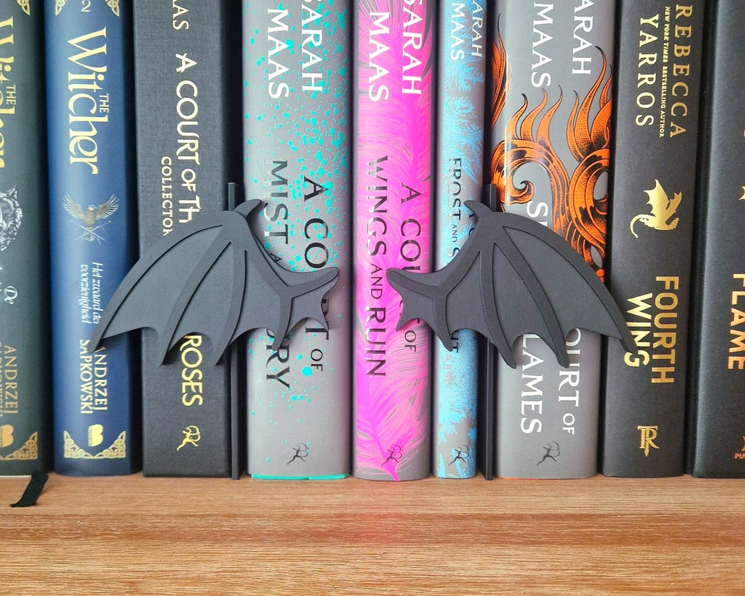 Bat Wings Bookshelf Peek Out Sign - Bookshelf Decoration - Library Book ...