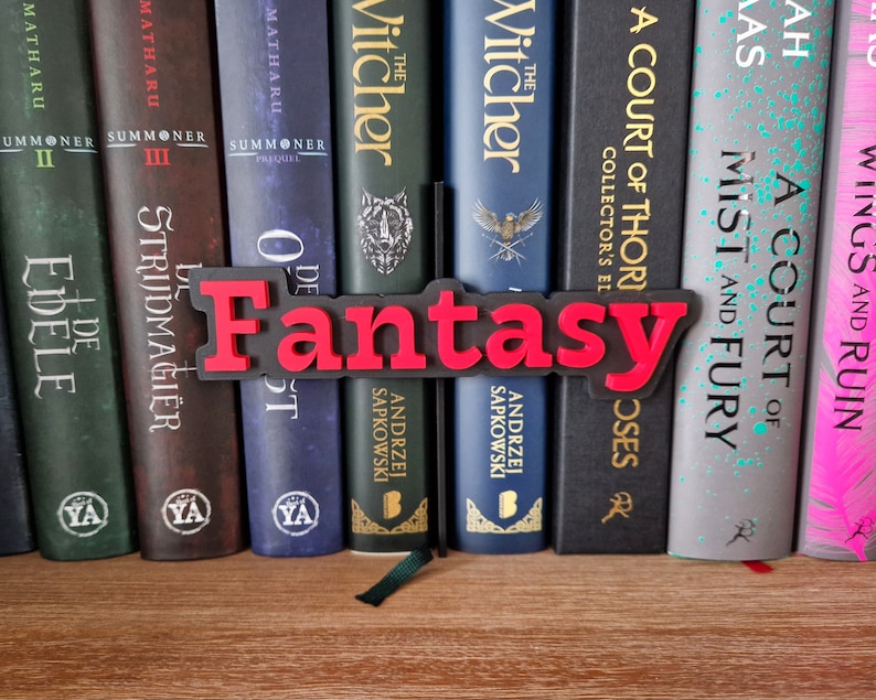 Fantasy Bookshelf Peek Out Sign - Bookshelf Decoration - Library Book ...