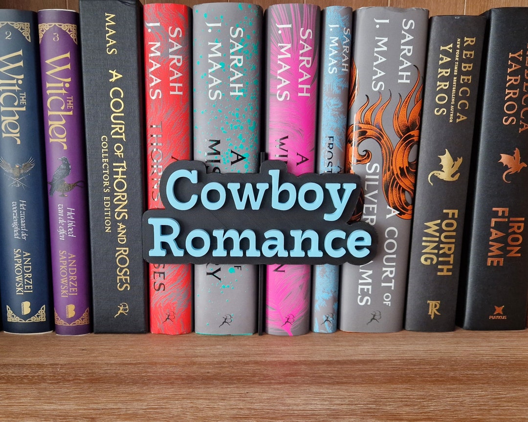 Cowboy Romance Bookshelf Peek Out Sign - Bookshelf Romantic Decoration ...