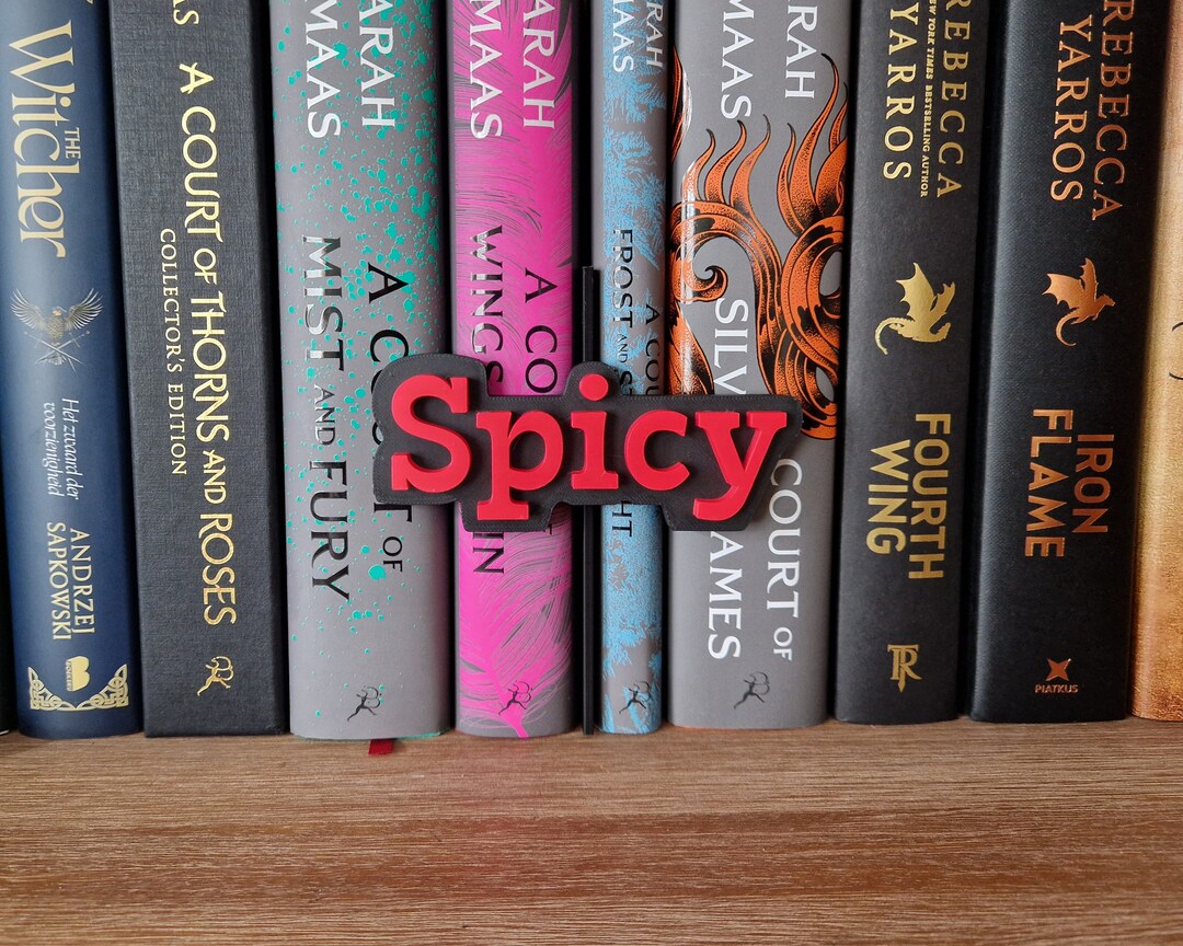 Spicy Bookshelf Peek Out Sign - Bookshelf Decoration - Library Book ...