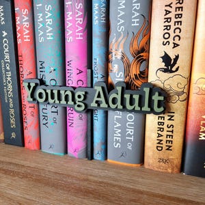 Young Adult Bookshelf Peek Out Sign - Bookshelf Decoration - Library ...